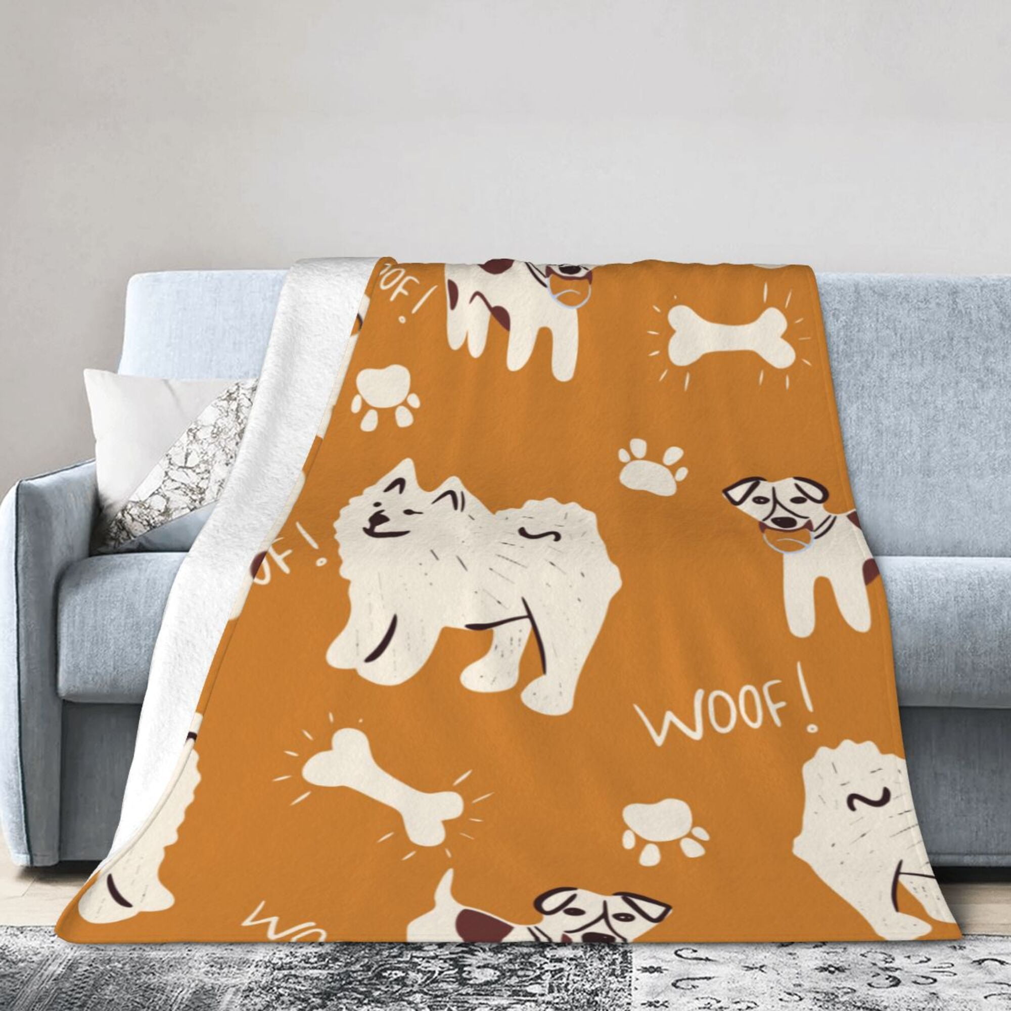 DouZhe Ultra-Soft Micro Fleece Lightweight Flannel Bed Blanket, Cute ...