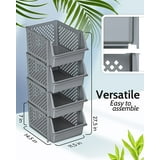 Skywin Plastic Stackable Storage Bins for Pantry - Stackable Bins For ...