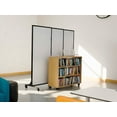 Versare QuickWall Sliding Portable Partition | Black Frame | 7' x 5'10 ...