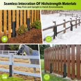 4 Pcs Fence Post Repair Kit, Heavy Duty Fence Post Anchor Ground Stakes ...