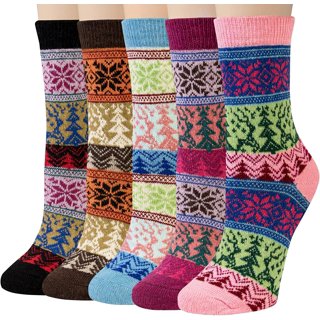 Nollia Assorted Warm & Fuzzy Winter Socks for Women- Soft & Stretchy ...
