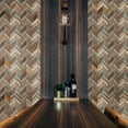 Ekena Millwork 11 7/8"W x 11 7/8"H x 3/8"P Chevron Boat Wood Mosaic ...
