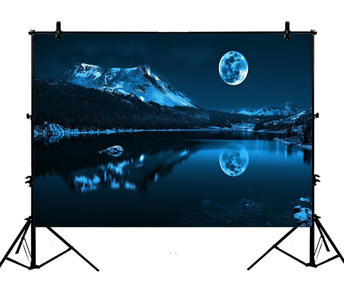 ZKGK 7x5ft Moonlight Scenery Polyester Photography Backdrop For Studio ...