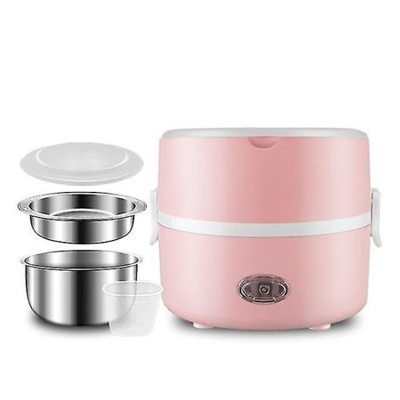 2 Layer Electric Lunch Box Stainless Steel Food Heater Container ...