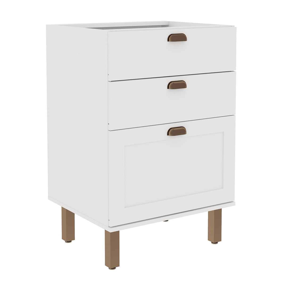 Mueble Base De Cocina 3 Cajones Blanco Studio 1504 | Knasta Chile