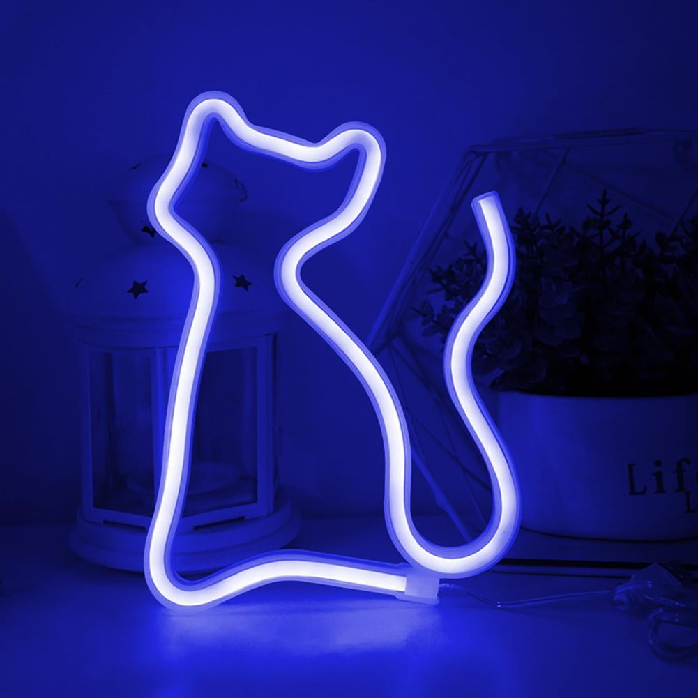 Coloody Cat Shaped Neon Signs Led Neon Light Art Decorative Lights Wall ...