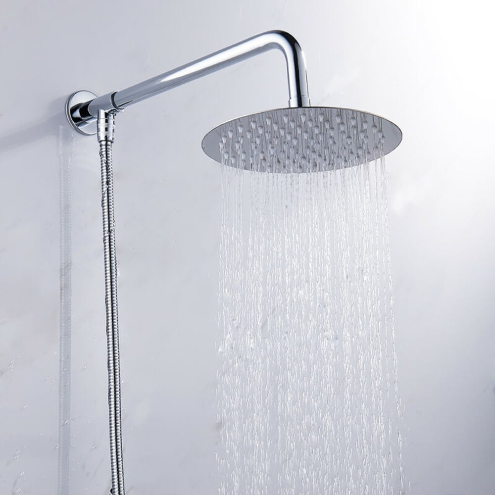 8 inch Large Round/Square Shower Head Overhead Rainfall Chrome ...