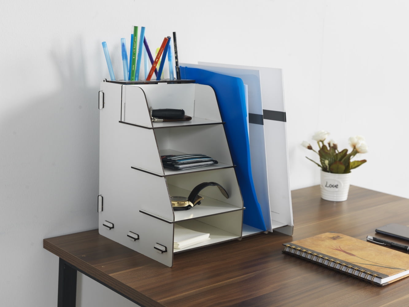 Ottoman Desktop Storage Organizer for Home Office Desk, stationary ...