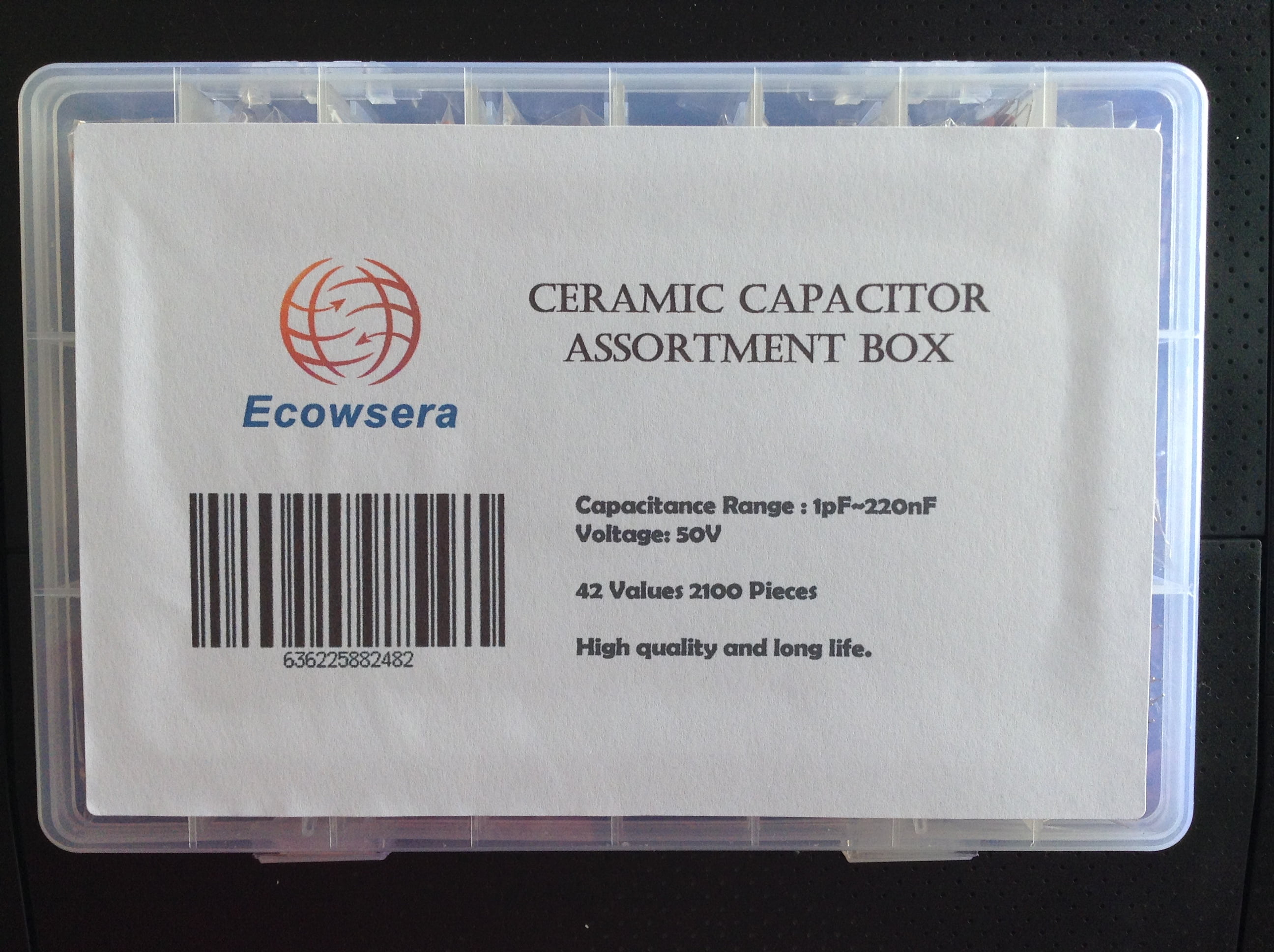 42 Value 2100 pcs Ceramic Capacitor Assortment Box Kit - Walmart.com