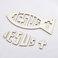 15pcs Jesus Fish Wood Ornaments Easter Decorations Unfinished Natural ...
