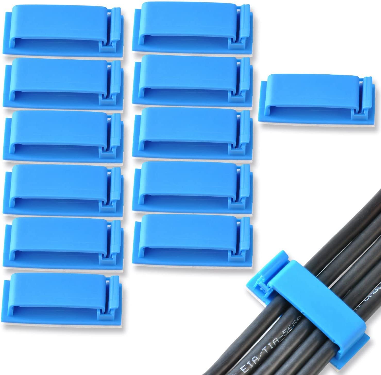 Cable Holder Clips, 10-Pack Cord Organizer Management Clip, Self ...