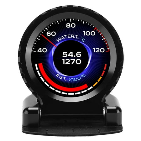Car Dashboard Meter, Water Temp LCD OBD2 Gauge Boost 2nd Generation For ...