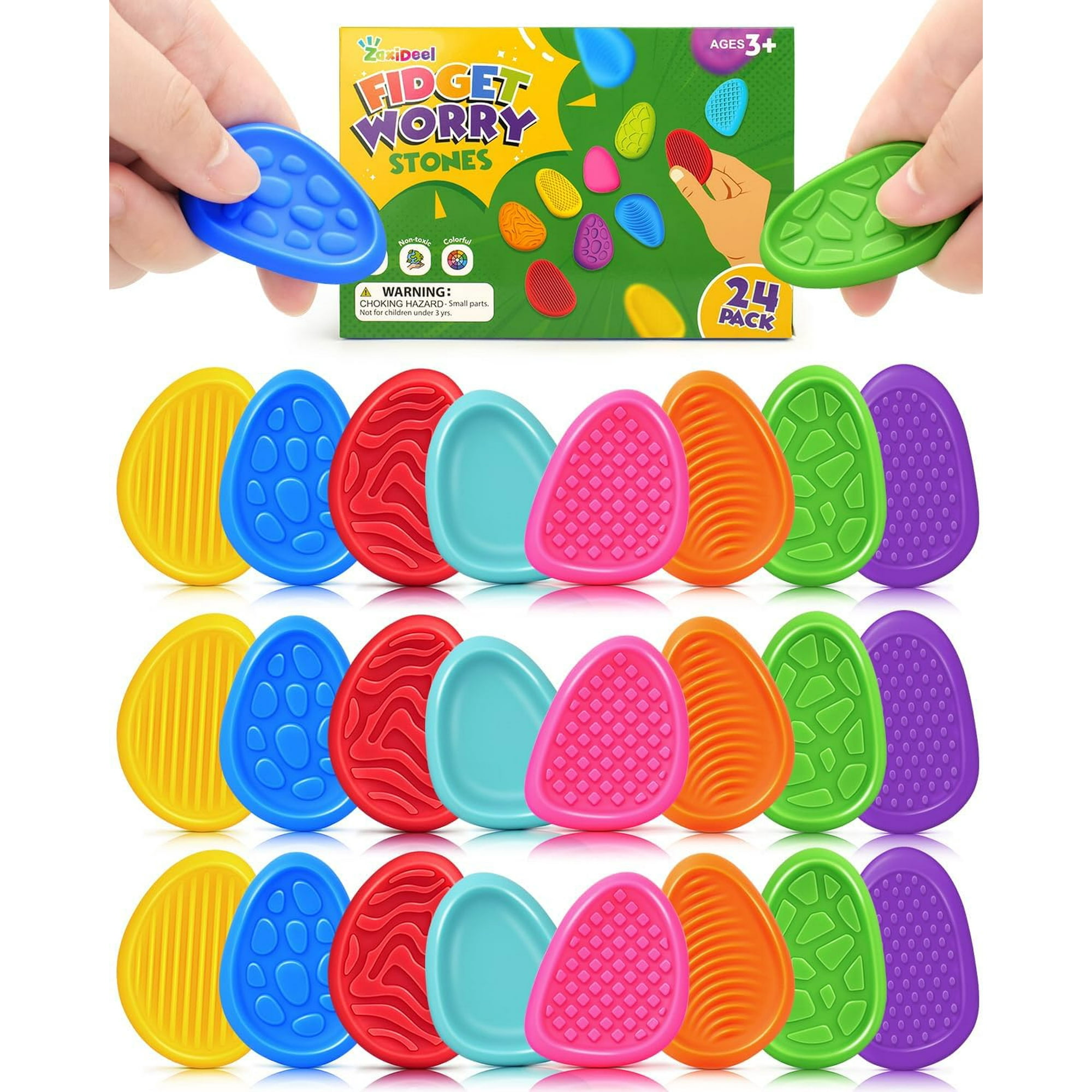 Click here for Rejoda-Fidget Toys Kids Sensory Stone: 24 Pack Tex... prices