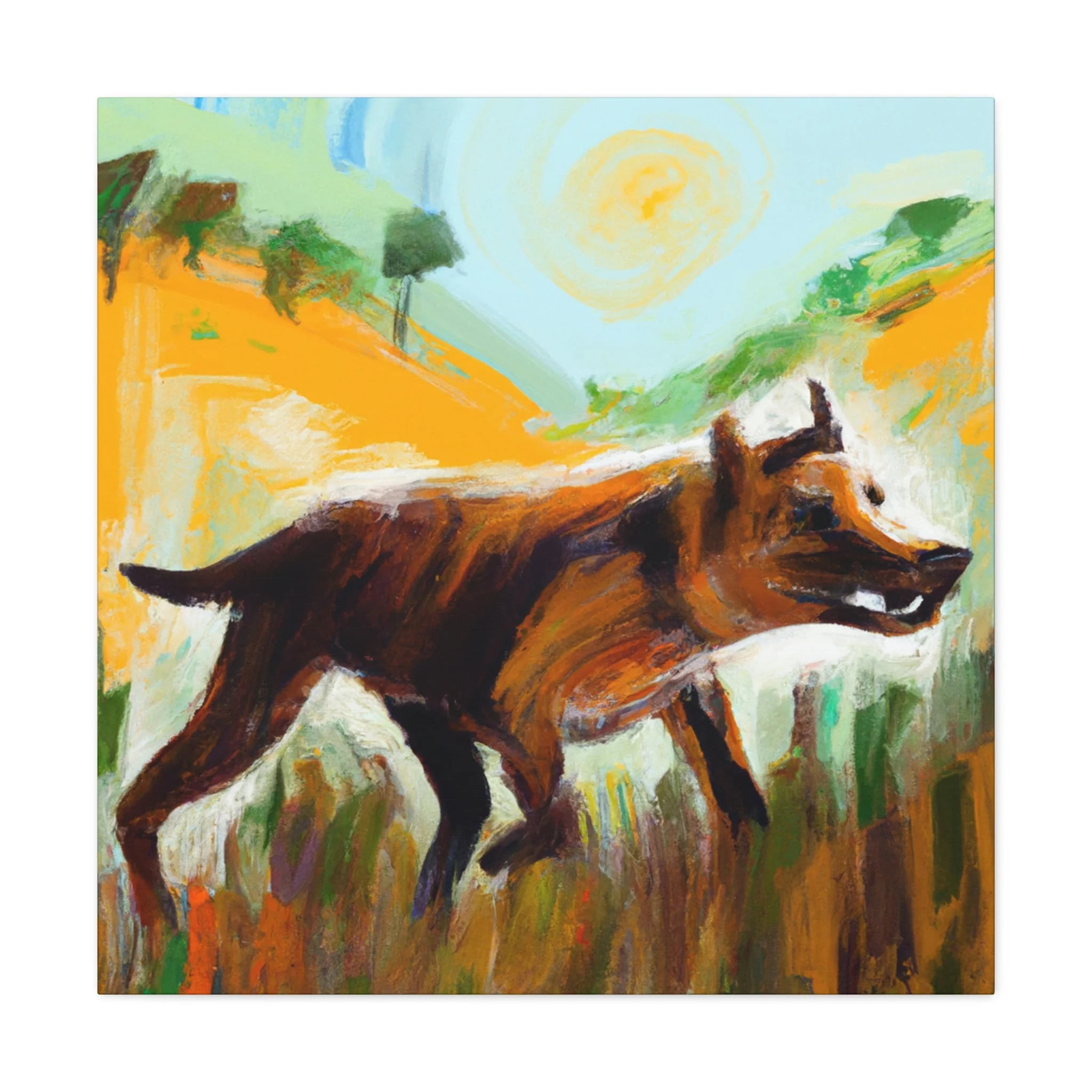 Tasmanian Tiger Reflection - Canvas - Walmart.com