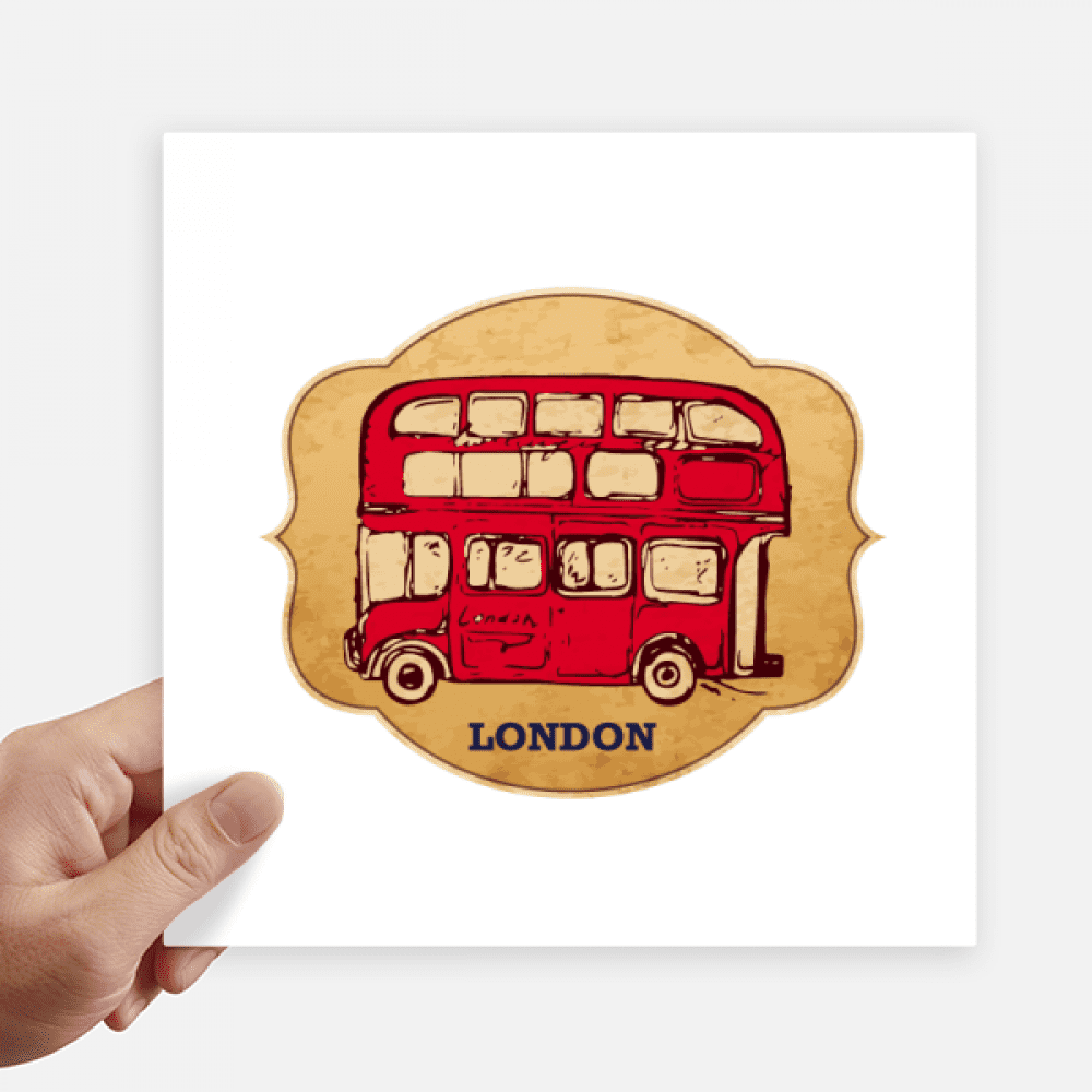 UK London Umbrella Stamp Red Bus Sticker Tags Wall Picture Laptop Decal ...