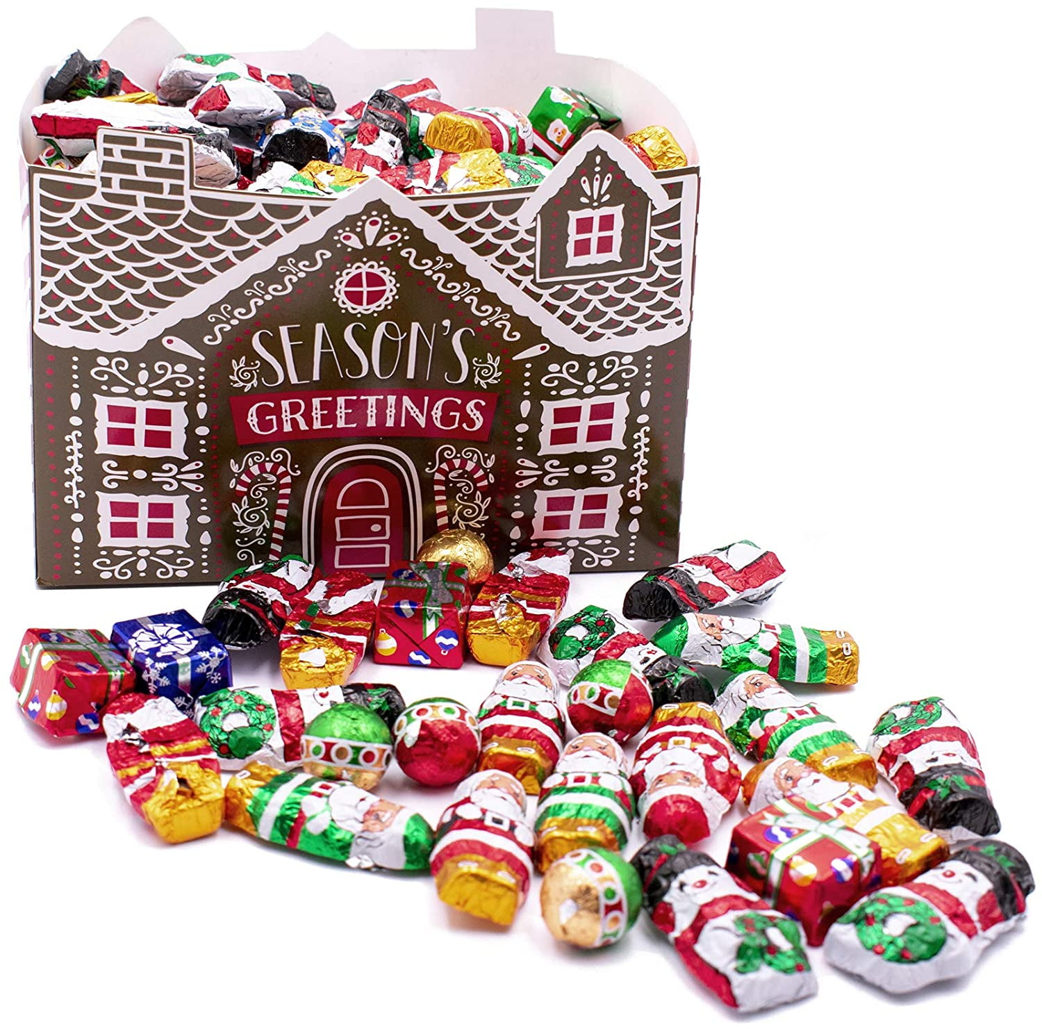 MADE IN USA Individually Foil-Wrapped Christmas Milk Chocolates ...