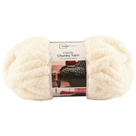 Mainstays 31.7 Yd Ivory Chunky Chenille Yarn – BrickSeek