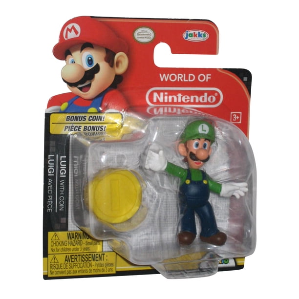 World of Nintendo Super Mario Bros. Luigi Figure w/ Coin - Walmart.com ...