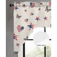 4 of July Swag Curtains for Kitchen USA Flag Stars Vintage Heart ...