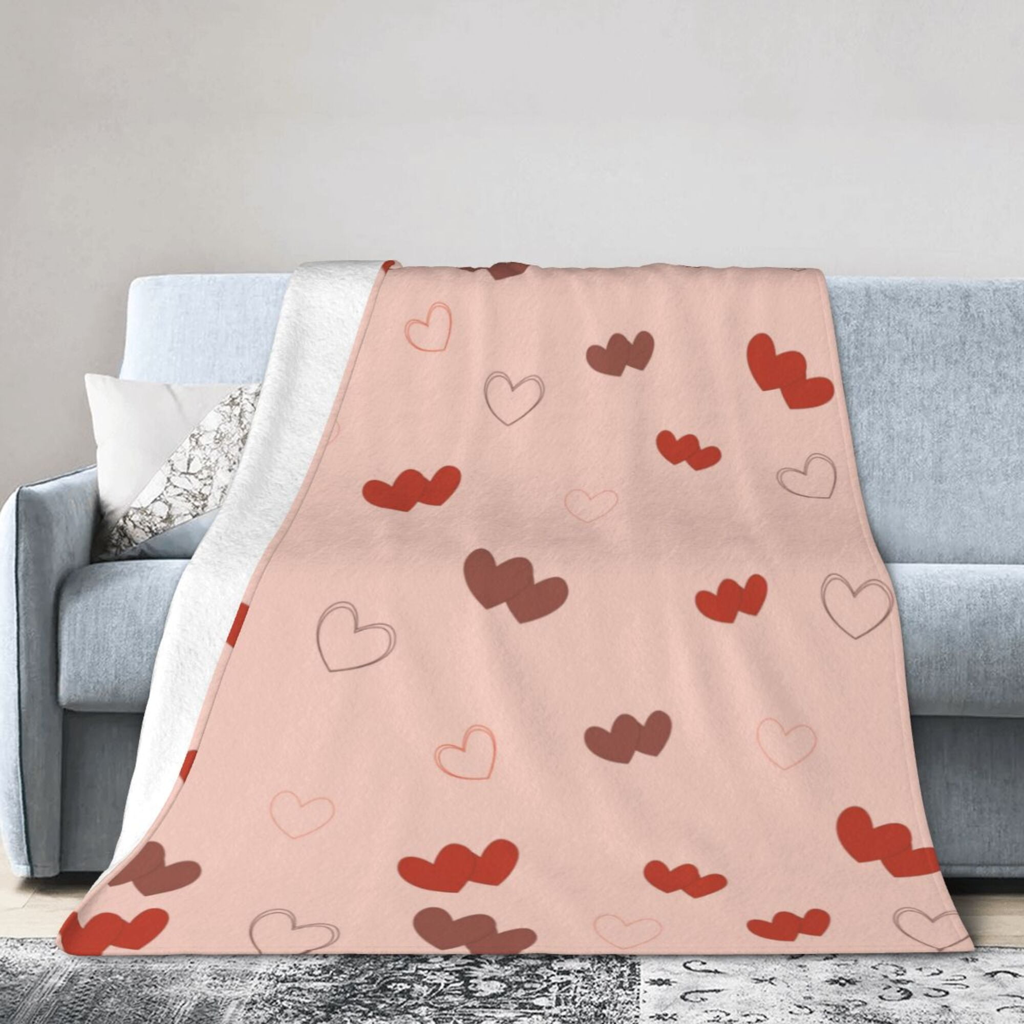 DouZhe Ultra-Soft Micro Fleece Lightweight Flannel Bed Blanket, Pink ...