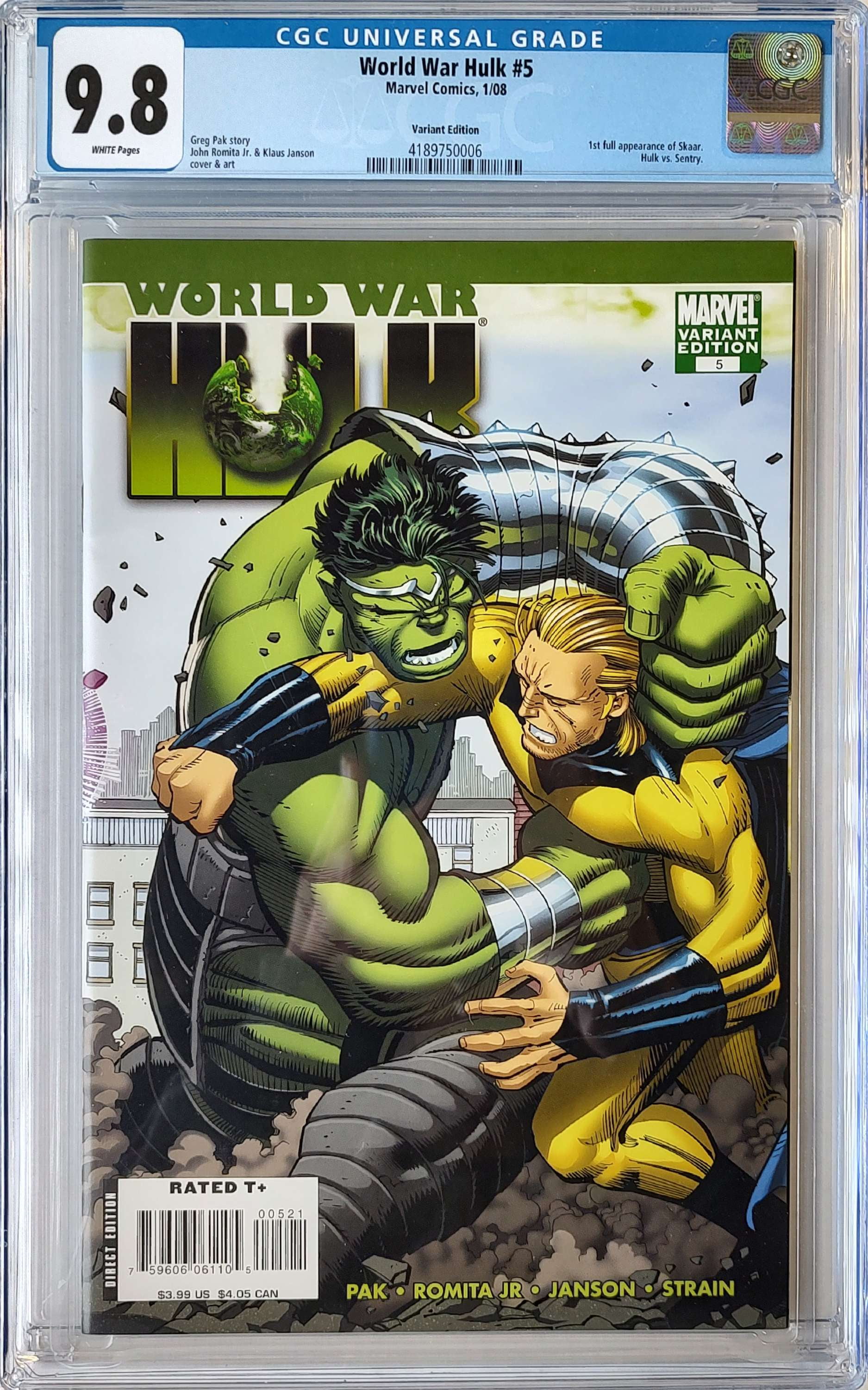 Marvel Comics World War Hulk 2008 Comic Book #5 (Variant Edition) (CGC ...