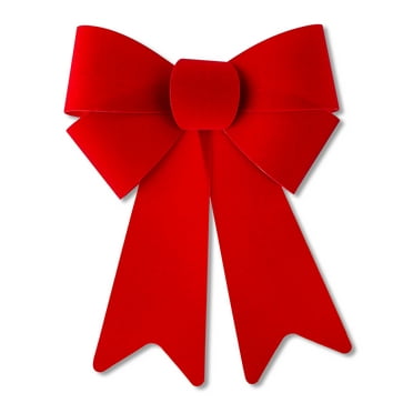 Big Red Christmas Outdoor Bows, Heavy Duty Red Nylon Bow with Gold Trim ...