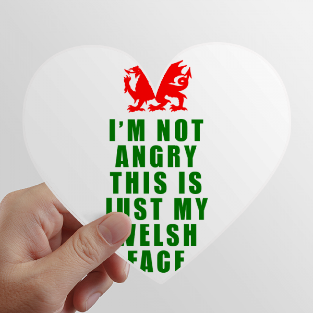 Welsh Face Emotional Culture Heart Vinyl Sticker Bicycle Bottle Decal ...