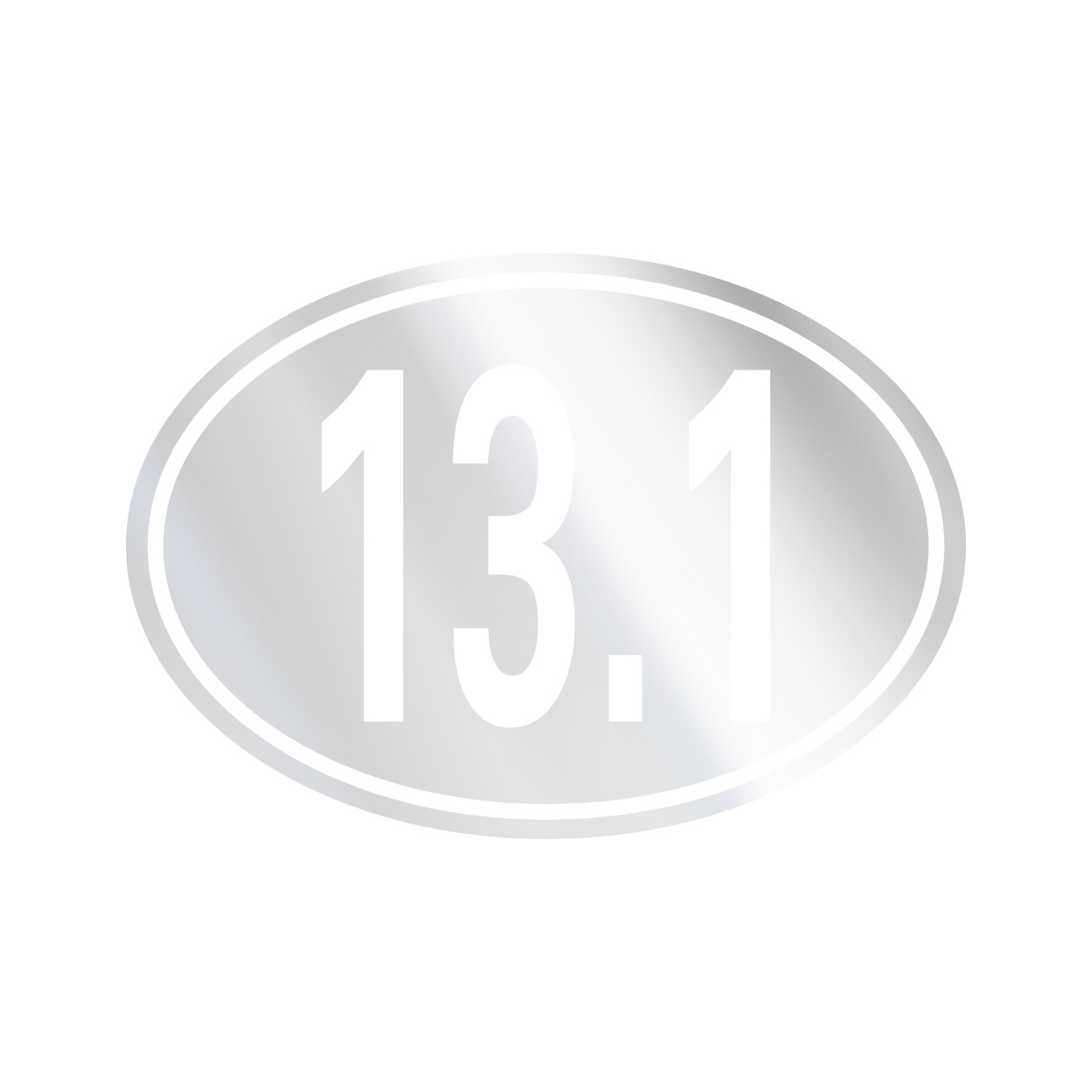 Oval 13.1 Sticker Decal Die Cut - Self Adhesive Vinyl - Weatherproof ...