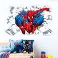 3D new version Spider-Man through-the-wall wall sticker for home ...