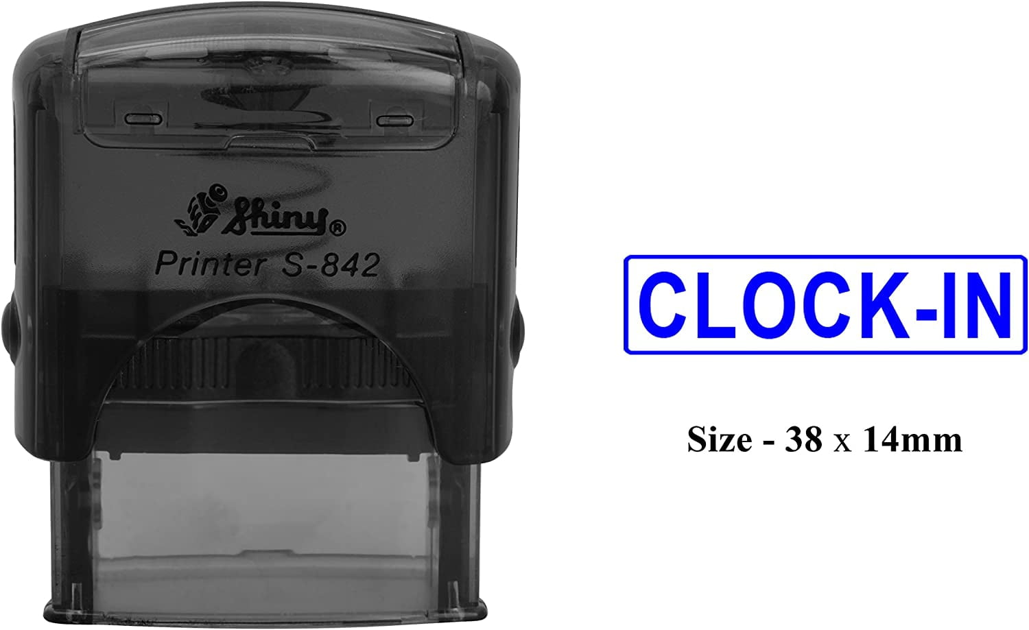 CLOCK-IN Shiny S-842 Self Inking Custom Office Use Custom Rubber Stamp - Walmart.com