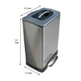 Household Essentials Large 40L Kitchen Trash Compactor, Stainless Steel ...