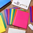 72 Pack Pocket Folders with 3 Prong Fasteners, Dual Pockets, Business ...