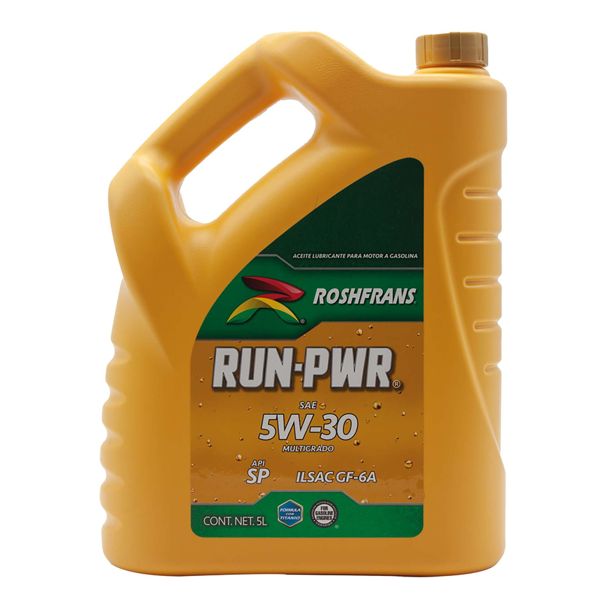 Aceite motor Multigrado Roshfrans RUN-PWR 5W-30 5 L SAE 5W-30 | Walmart ...