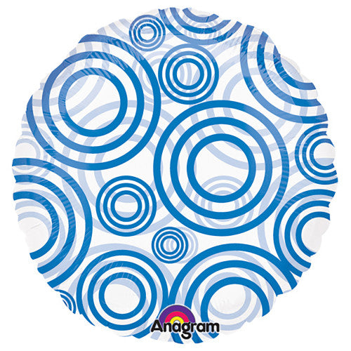 18 inch Circle - Circles Blue Foil Mylar Balloon - Party Supplies ...