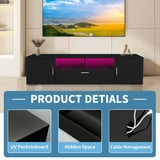 Aukfa Modern TV Stand with LED Light for TVs up to 70" - Entertainment ...