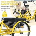 Adult Tricycles, 7 Speed Adult Trikes 24 inch 3 Wheel Bikes, Cruise ...