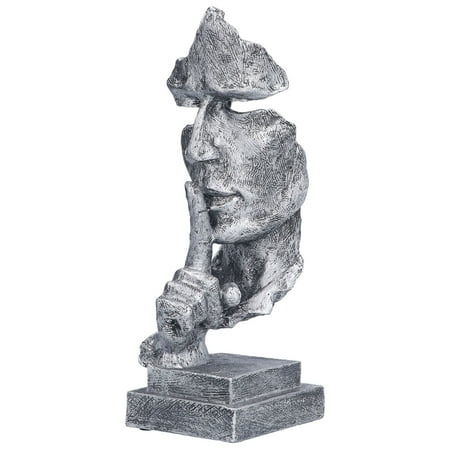 Oubit Office Decor Face Sculpture,Keep Silence Statue Interesting ...