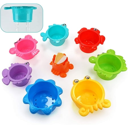 Sea Animal Bath Stacking and Sprinkler Cups (8pcs) | Walmart Canada