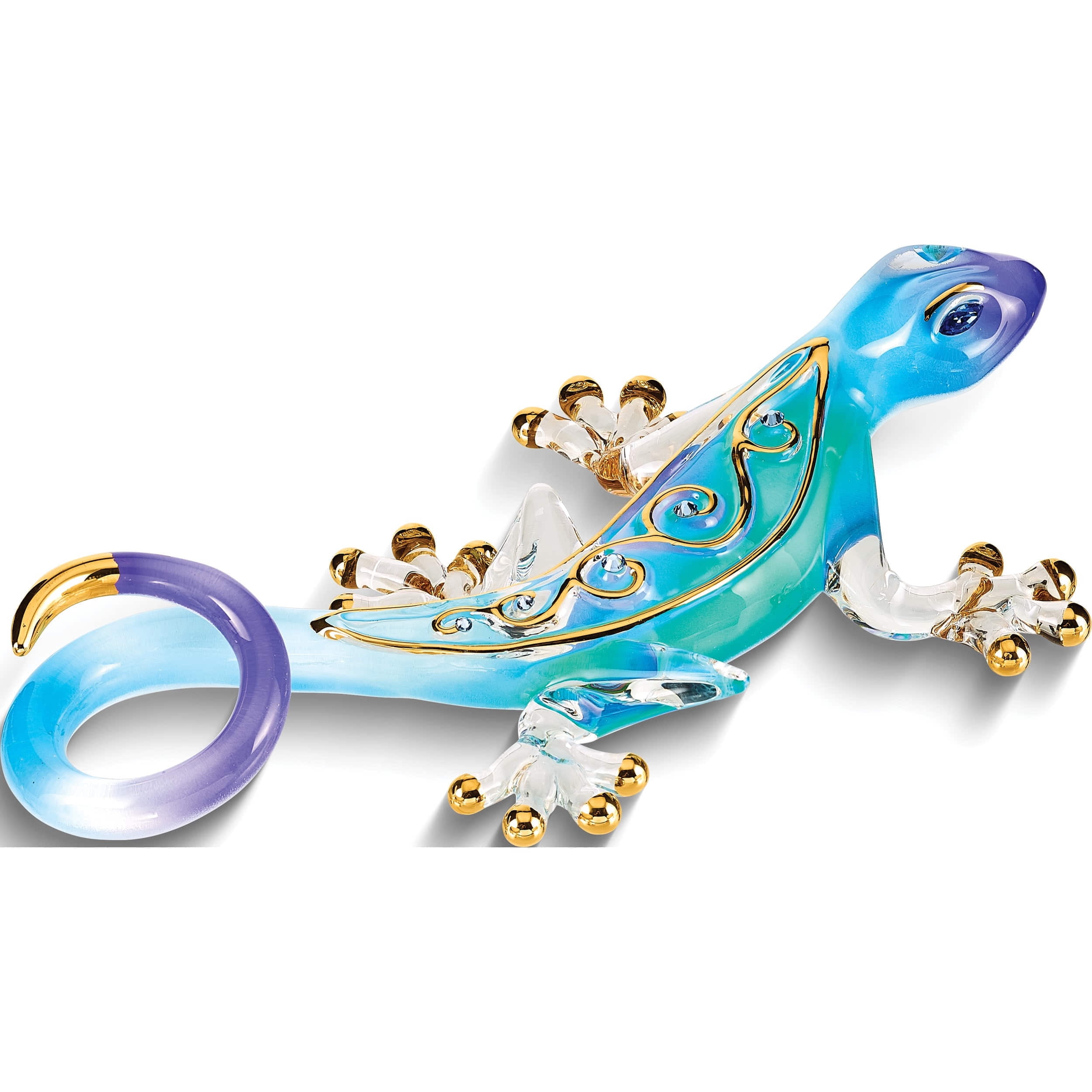 Fashion Desert Jewel Gecko Glass Figurine (5.25 X 3) Made In China ...