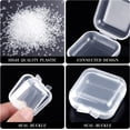 50 Pack Mini Square Storage Containers Box with Hinged Lid Clear ...