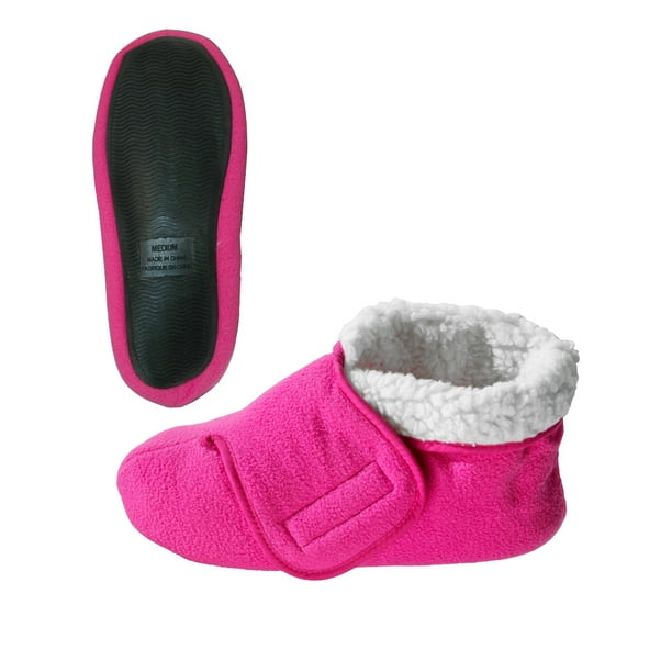 Silverts Men & Women Soft Fleece Booties Extra Wide Slippers, XS ...