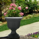 "Southern Patio 14"" Outdoor Resin Utopian Urn Garden Planter ...