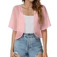 2026 Summer Cropped Bolero Shrugs for Women Sheer Chiffon Open Front ...