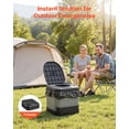 VEVOR Portable Camping Toilet, 330 lbs Load Capacity, Folding Camping ...