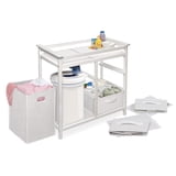 Badger Basket Modern Nursery Changing Station with Hamper, 3 Storage ...