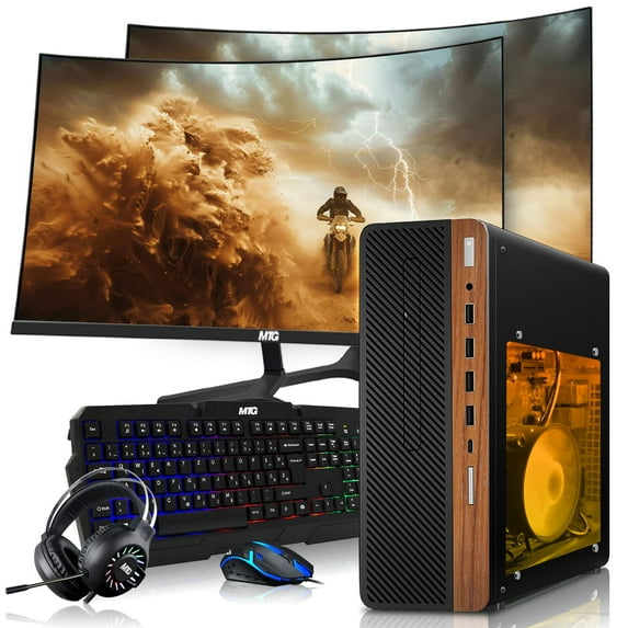 Restored HP Half Dark Gaming PC Desktop Computer – AMD Pro A10-9700,RX ...