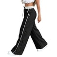 Abomasnow Womens Parachute Pants Y2K Side Striped Wide Leg Sweatpants ...