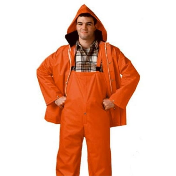 Blaze Orange Jacket/bib Overall Complete Rain Suit, Large, , S63219.LG ...