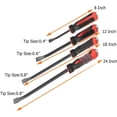 4pcs Heavy Duty Pry Bar Set with Ergonomic Handles with Strike Cap and ...