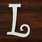 Wood MDF Letters, Unfinished 3'' Tall Curlz Monogram L, Wooden Craft ...